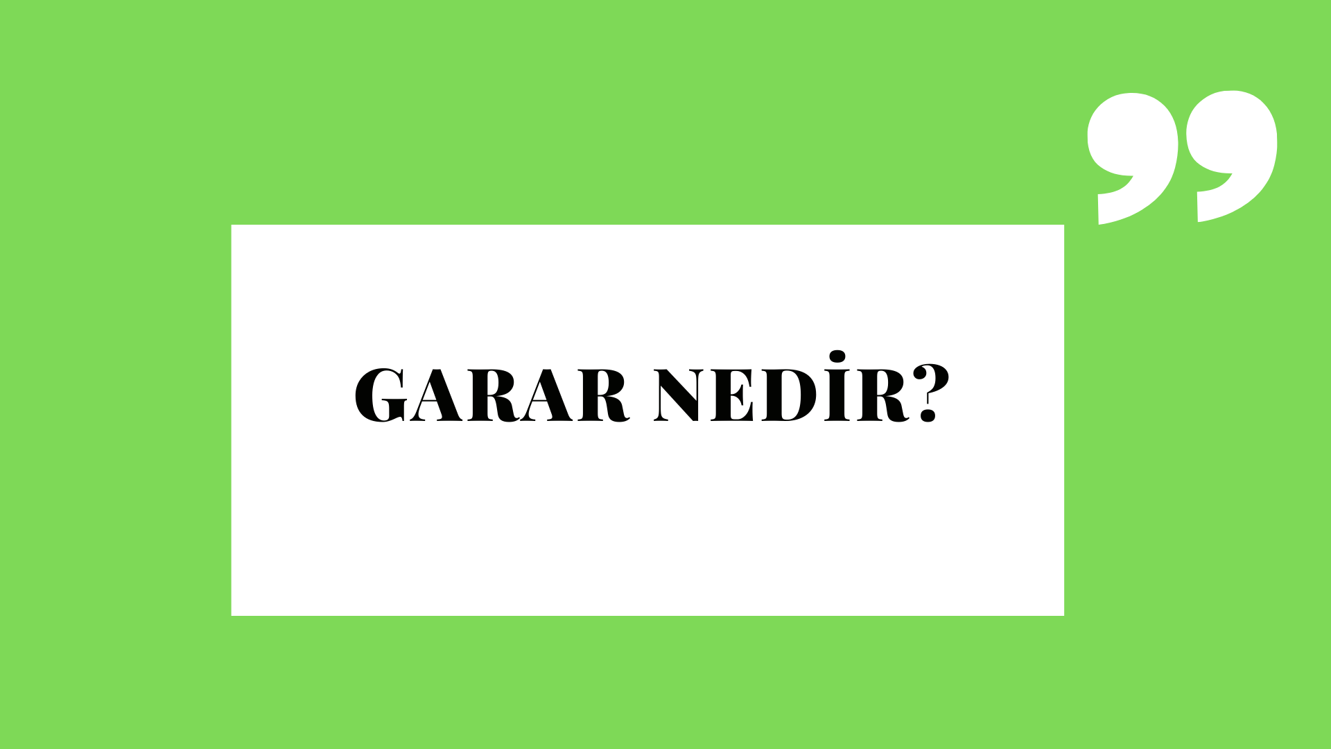 Garar Nedir? | İslam İktisadı